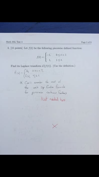 solved let f t be the following piecewise defined function