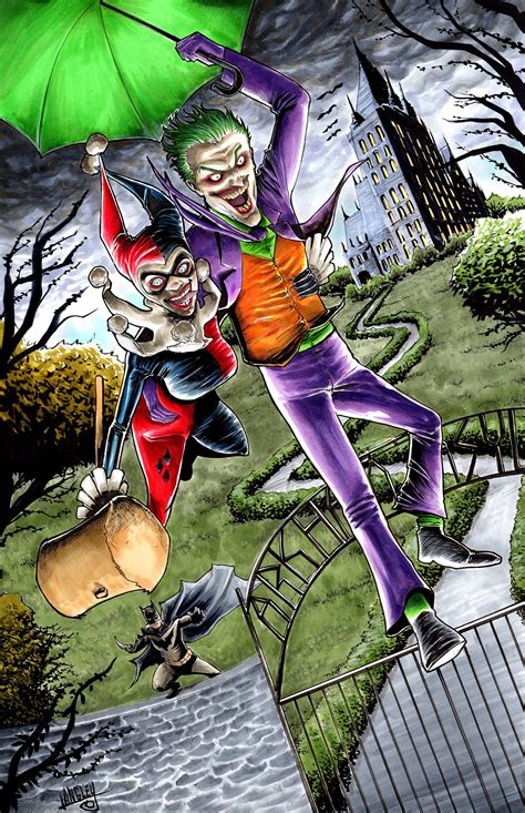 Joker And Harley Quinn Arkham City Drawing