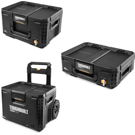 Toughbuilt Stacktech Tb B1s3 B 70r Rolling Tool Box 3 Piece Set Toolforce Ie