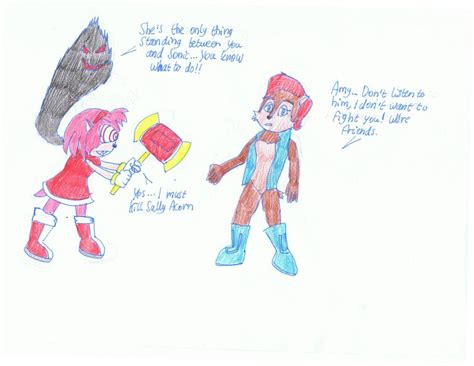 Amy Vs Sally By Kivaholotitan On Deviantart
