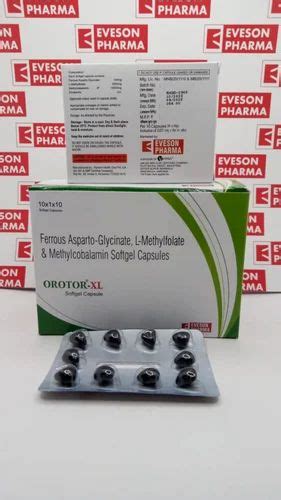 Ferrous Asparto Glycinate L Methylfolate Mecobalamin Softgel Capsule At ₹ 1640 Box Pcd
