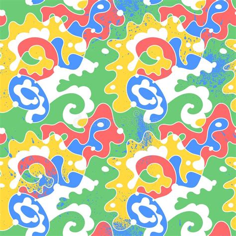 Abstract Unusual Seamless Artwork With Psychedelic Pattern Stock Vector Illustration Of