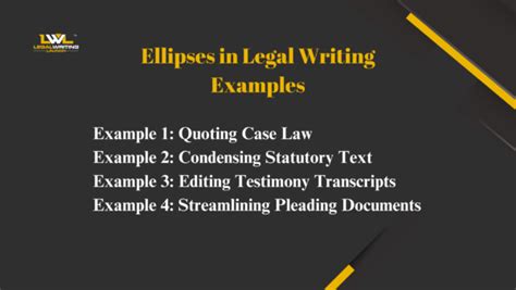 Mastering Ellipses In Legal Writing Usage Examples And Best Practices