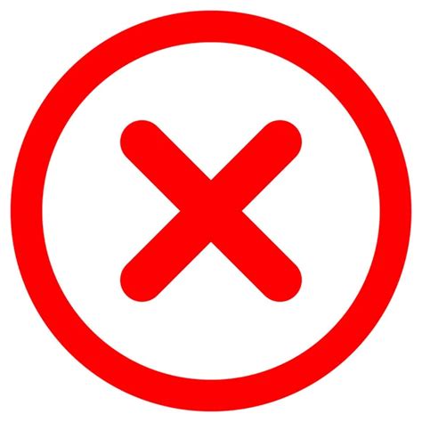 Check Marks Red Cross Icon Circle Outline Vector Illustration Stock Vector By ©3dvlaa 246630390