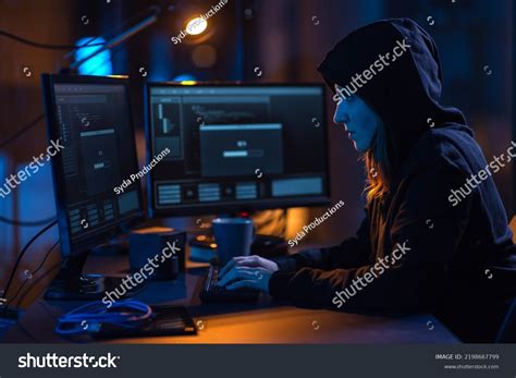 Cybercrime Hacking Technology Concept Female Hacker Stock Photo Shutterstock