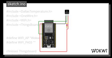 Ds18b20 To Thingsboard Wokwi Esp32 Stm32 Arduino Simulator