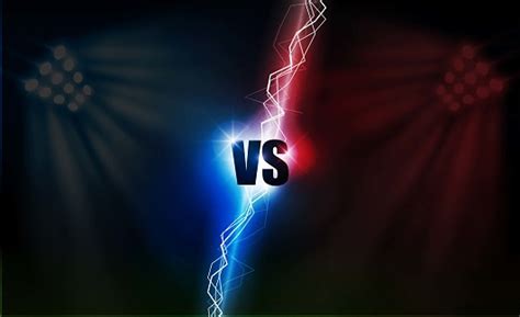 밝은 경기장과 축구 경기장 필드 스포츠와 싸움 경쟁 Vs 편지 조명 전투와 일치 하는 디자인 벡터 조명 경쟁에 대한 스톡 벡터 아트 및 기타 이미지 Istock