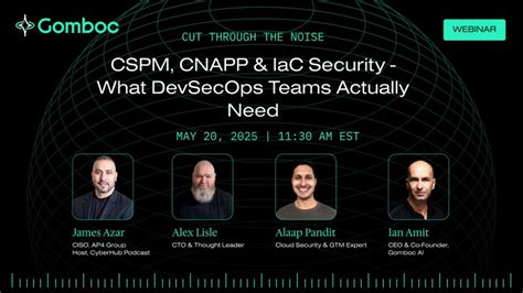 Webinar Devsecops Cloudsecurity Iacsecurity Cspm Cnapp Gombocai