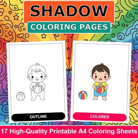 Shadow Coloring Pages Book Coloring Sheets By Colorpebble Tpt
