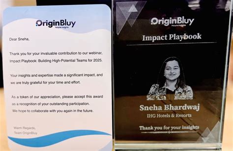 Originbluy People Insights On Linkedin Thank You Sneha Bhardwaj For