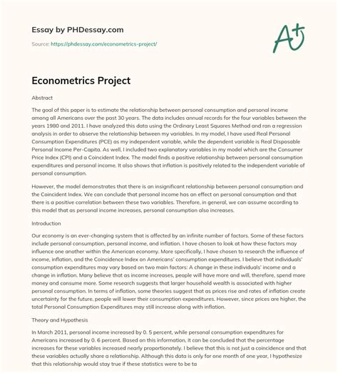 Econometrics Project