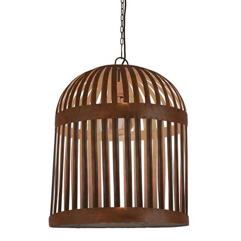 Brasserie Overhead Rust Pendant Lamp Zest Lighting
