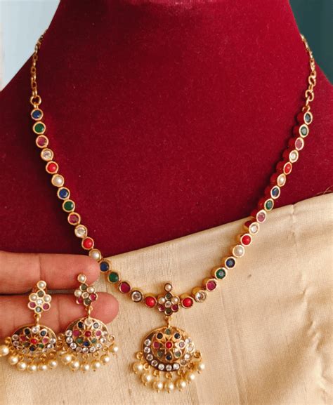 Navratna Traditional Attigai Harshianbu Jewellery