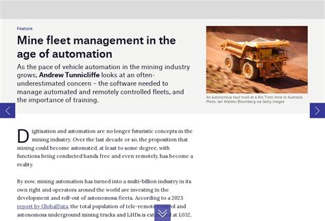 Mine Fleet Management In The Age Of Automation Mine Issue 137 February 2024
