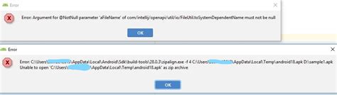 Error Generating A Signed Apk In Android Studio Stack Overflow