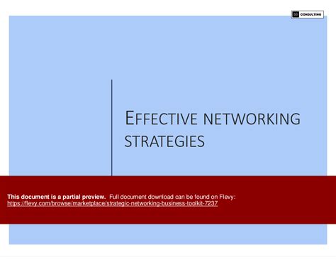Strategic Networking Business Toolkit Ppt Slide Deck