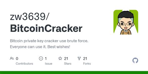 GitHub Zw BitcoinCracker Bitcoin Private Key Cracker Use Brute Force Everyone Can Use It
