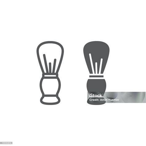 브러시 라인과 문양 아이콘 이발소 및 헤어스타일이 발사 브러시 기호 벡터 그래픽 흰색 배경에 선형 패턴을 면도 면도에 대한 스톡 벡터 아트 및 기타 이미지 Istock