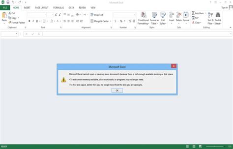 Fix Microsoft Excel Cannot Open Or Save Anymore Documents Because There Is Not Enough Available