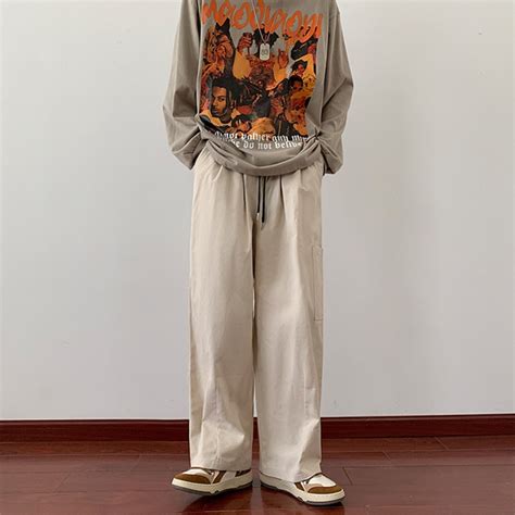 ชุดเอี๊ยมขายาวชายทรงหลวมแฟชั่นเกาหลีผู้ชาย กางเกงทำงานชาย กางเกงผู้ชาย2022 กางเกงสแล็คชาย กางเกง