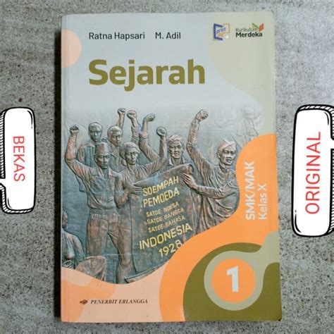 Jual Buku Sejarah Kelas X 10 1 Smk Mak Penerbit Erlangga Kurikulum Merdeka Ratna Hapsari