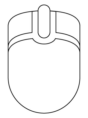 Computer Mouse Coloring Page