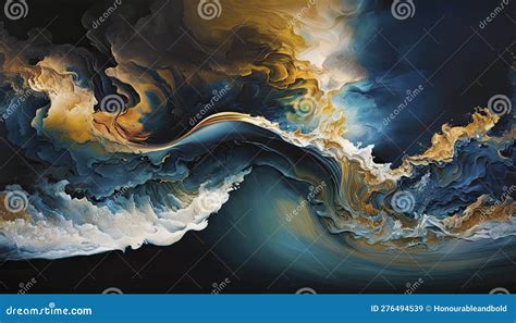Absolutely Stunning Generative Ai Illustration Of Wave And Cloud