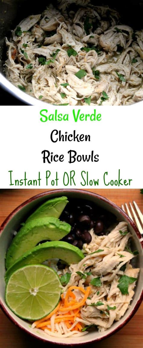 Salsa Verde Chicken Rice Bowls Foody Schmoody Blog