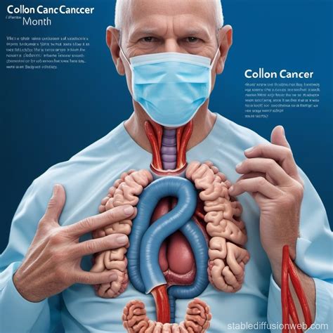 Colon Cancer Month Ad Showing Prevention Strategies Show Colon Anatomy