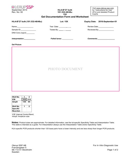 Hla B27 Bulk 2014 15x Worksheet
