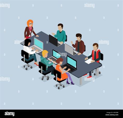 Teamwork 3d Isometric Business Team Teamwork And Teamwork Concept Working Together