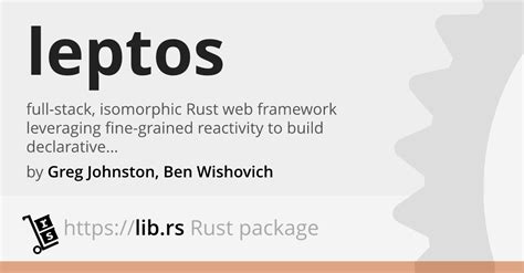 Leptos — Rust Web Dev Library Librs