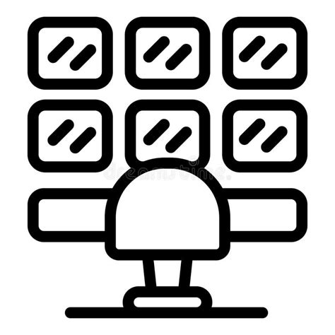 Security Monitoring Icon Outline Vector Safety Guard Stock Illustration Illustration Of