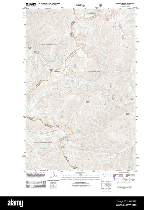 Usgs Topo Map Montana Mt Thompson Pass 20110630 Tm Geo Restoration