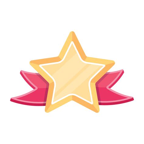 Trendy Star Ribbon 21395661 Vector Art At Vecteezy