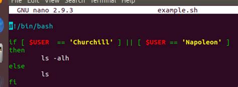 Bash Script 5 If Them Statement Linux
