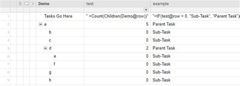 Sub Row And Formulas Smartsheet Community