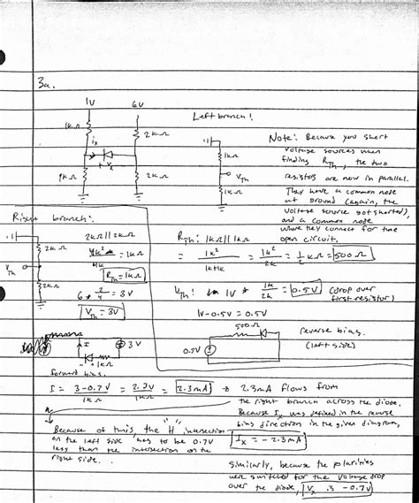 Simple Diode Circuit Is My Solution Correct Part Of A Study Guide For An Upcoming Exam R
