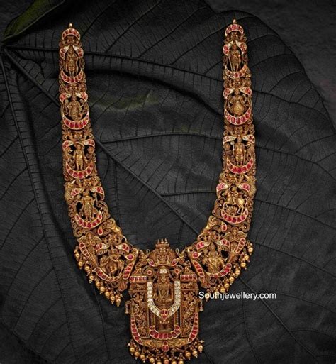 Antique Temple Haram Antique Necklaces Design Indian Bridal Jewelry