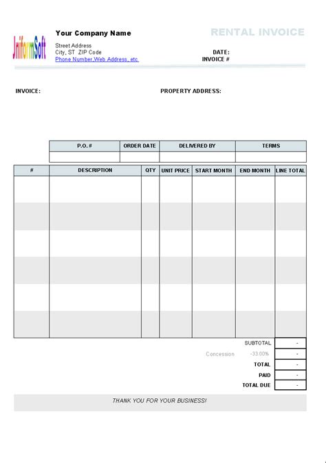 56 Printable Monthly Invoice Format For Ms Word With Monthly Invoice Format Cards Design Templates