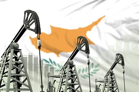 유 정의 산업 그림 플래그 배경에 사이 프 러 스 오일 산업 개념 3 차원 일러스트 레이 션 0명에 대한 스톡 사진 및 기타