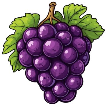 Dibujos Animados De Uvas Moradas