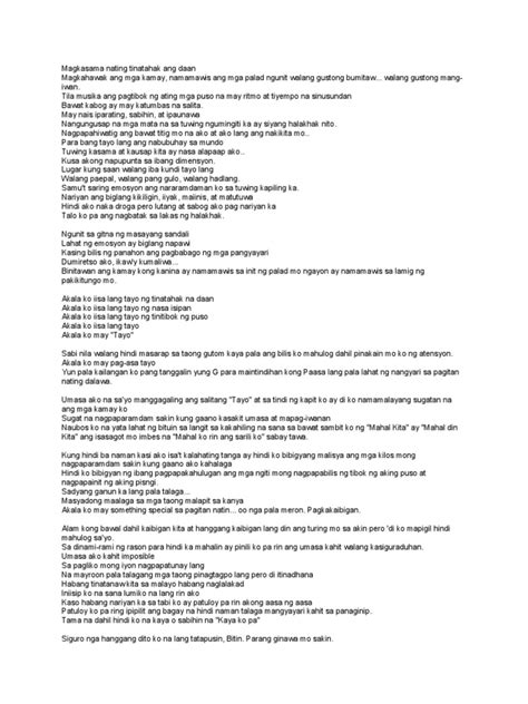 Magkasama Nating Tinatahak Ang Daan Pdf