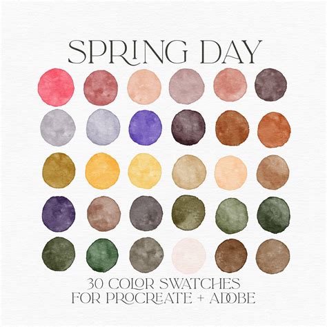 Procreate Color Palette Spring Day Inspired Color Scheme For Procreate Tools For Stationery