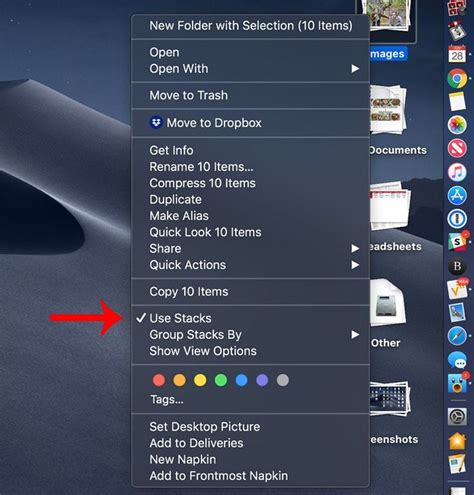How To Organize Your Macs Desktop With Stacks In Macos Mojave Mac Desktop Organization Stack