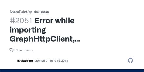 Error While Importing GraphHttpClient HttpClientResponse IGraphHttpClientOptions Issue