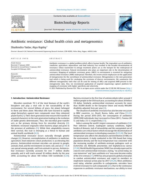Biotech Report Pdf Antimicrobial Resistance Antimicrobial