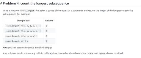 Solved Problem 4 Count The Longest Subsequence Write A