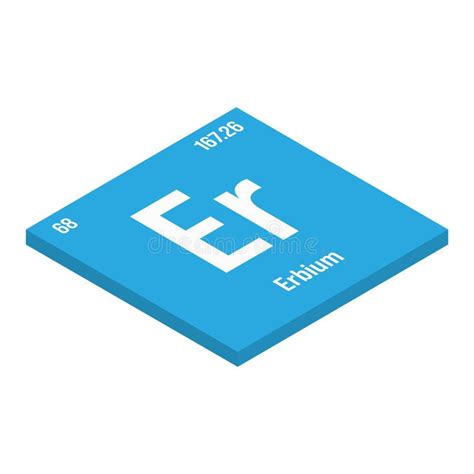 Erbium Er Elemento Della Tabella Periodica Illustrazione Di Stock Illustrazione Di Laboratorio