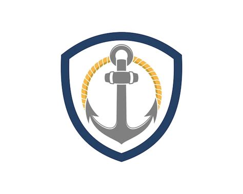Premium Vector Anchor Inside The Shield Protection